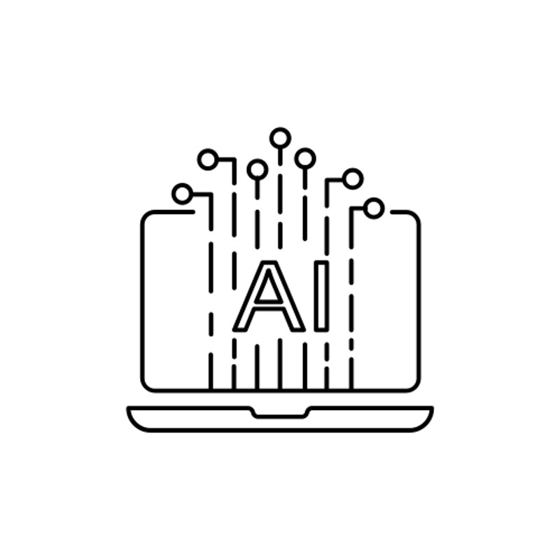 Free AI-laptop Illustrated SVG Icon - Mediamodifier