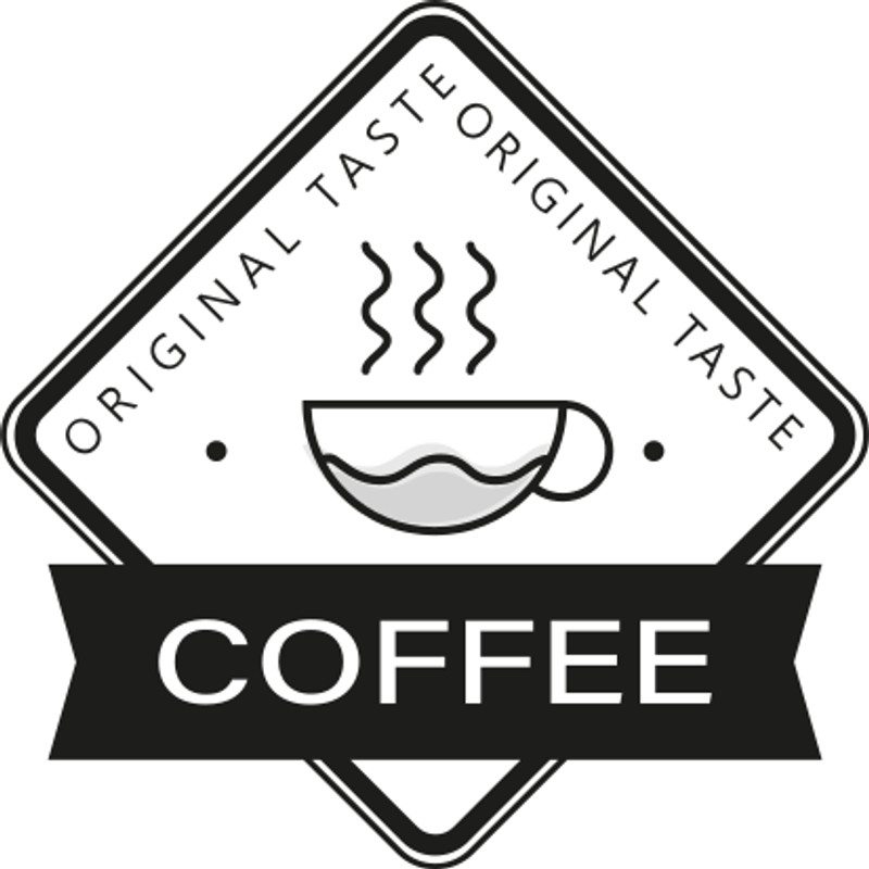 Free Taste of Coffee Item Branding SVG Logo - Mediamodifier