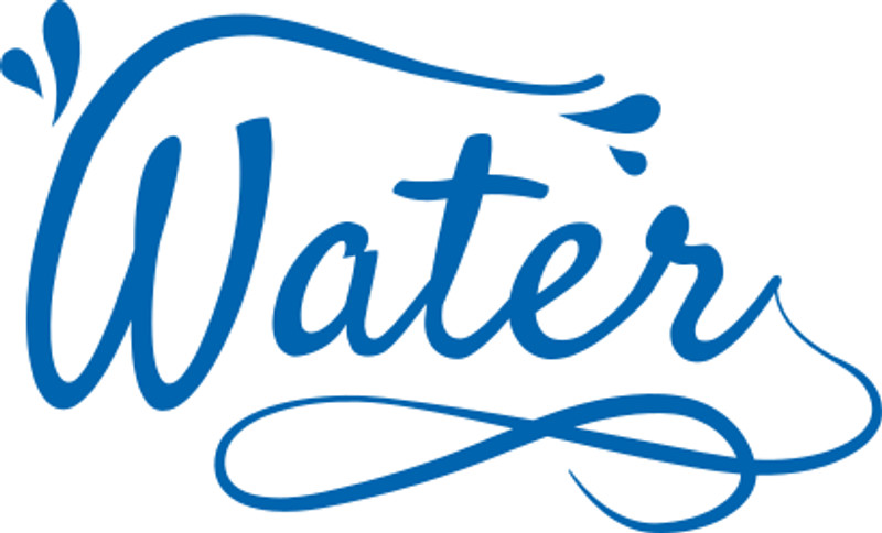 Free Water Bottle SVG Vector Logo with Cursive Fonts - Mediamodifier