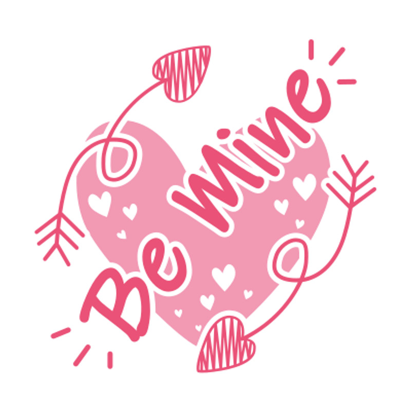 Free Be Mine Valentines Day SVG Icon & Logo Design - Mediamodifier