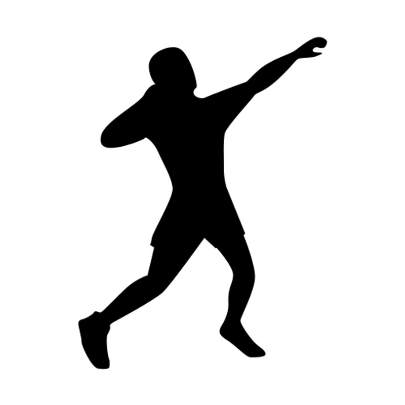 Free Shot Put Olympic Silhouette SVG Icon - Mediamodifier