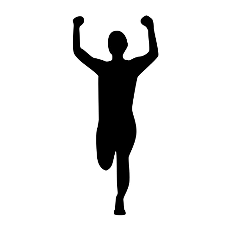 Free Athletics Running Olympic Silhouette SVG Icon - Mediamodifier