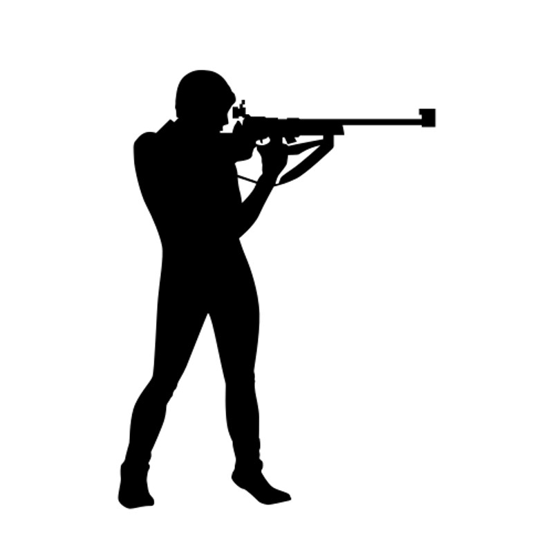 Free Shooting Olympic Silhouette SVG Icon - Mediamodifier