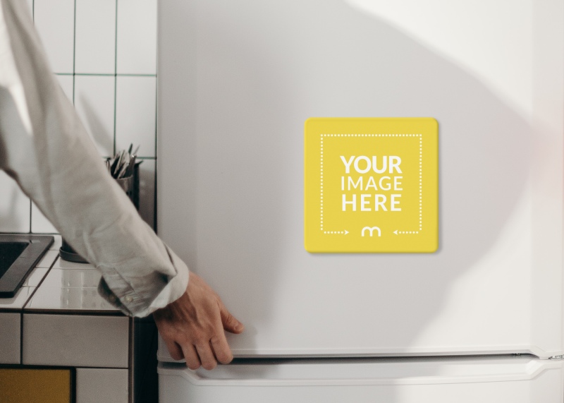 Large Fridge Magnet Mockup Generator Mediamodifier