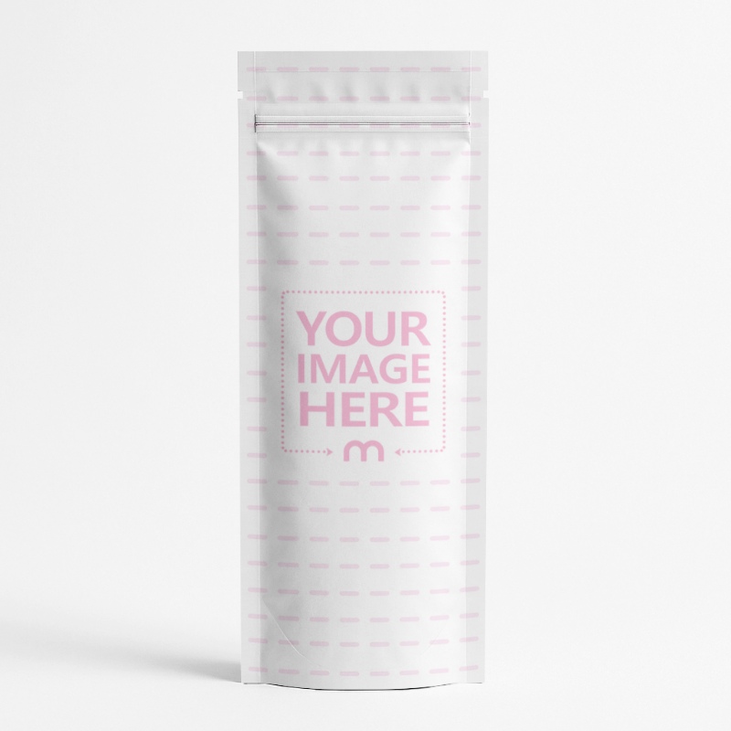 Front View Ziplock Pouch Mockup on Isolated White Background ...