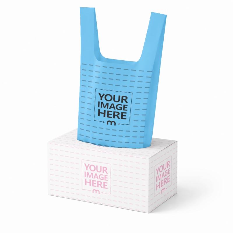 Composite Plastic Bag Packaging Box Mockup Isolated Background ...